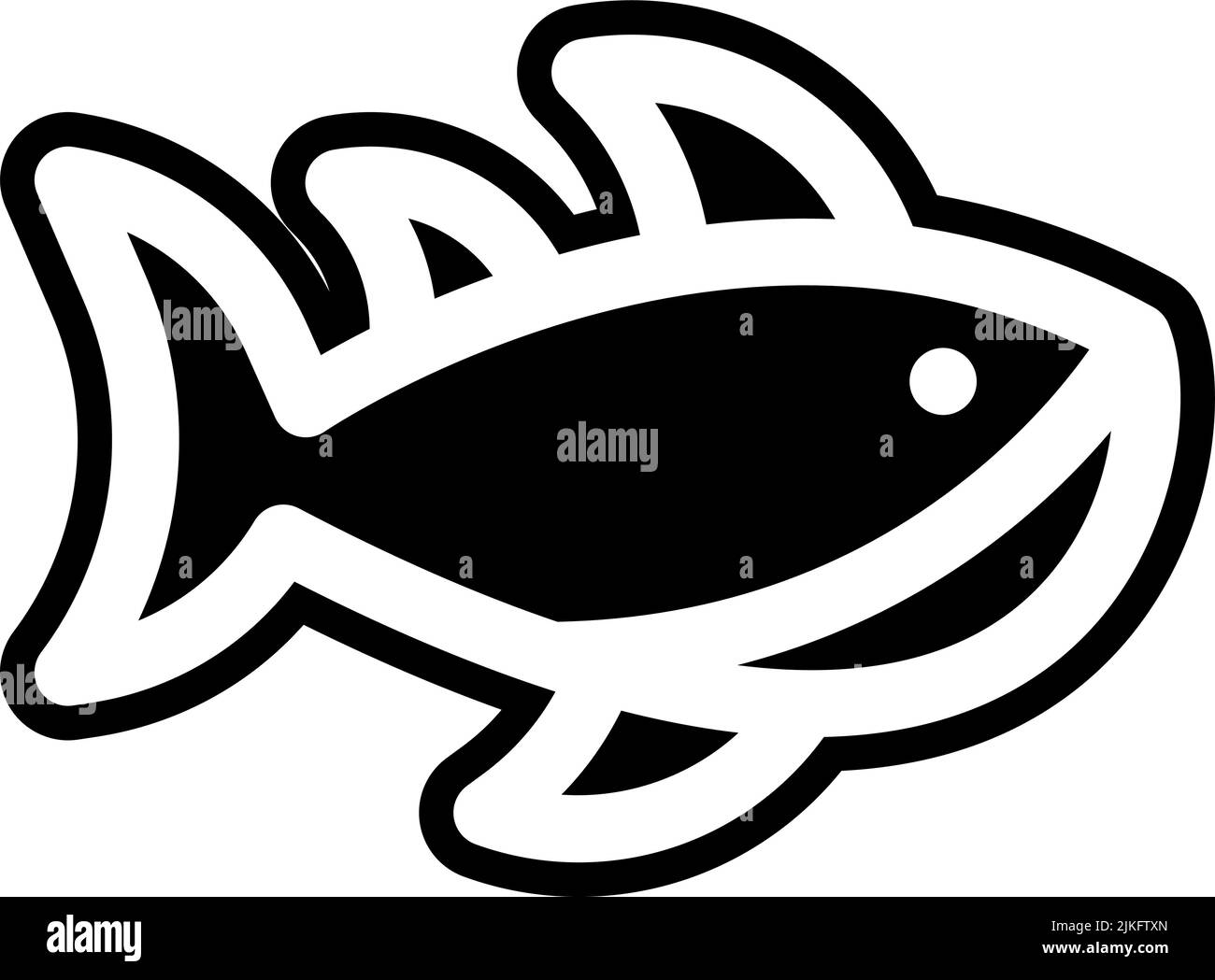 fish icon black vector illustration Stock Vector Image & Art - Alamy