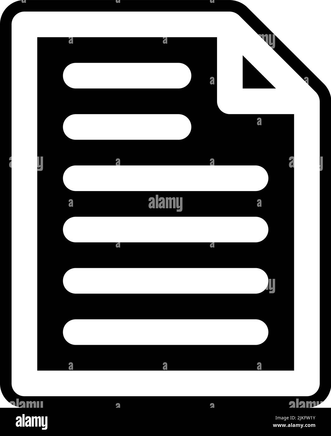 document icon black vector illustration Stock Vector Image & Art - Alamy