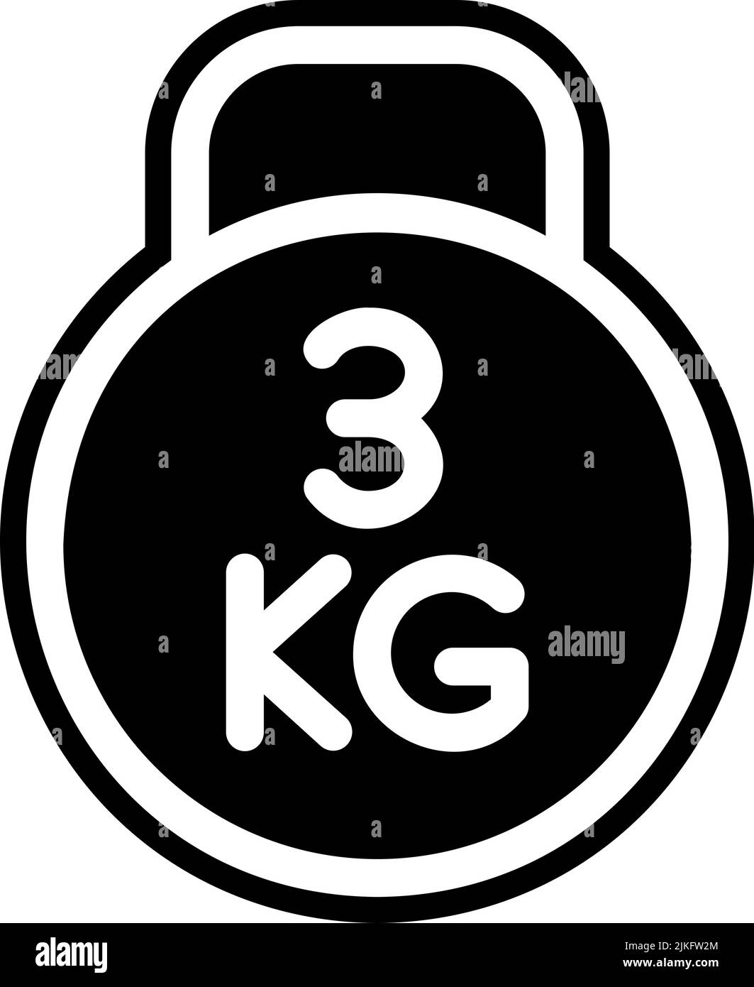 kettlebell icon black vector illustration Stock Vector Image & Art - Alamy