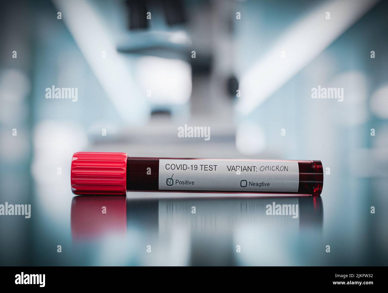 Coronavirus blood test vial - positive blood test for OMICRON variance ...