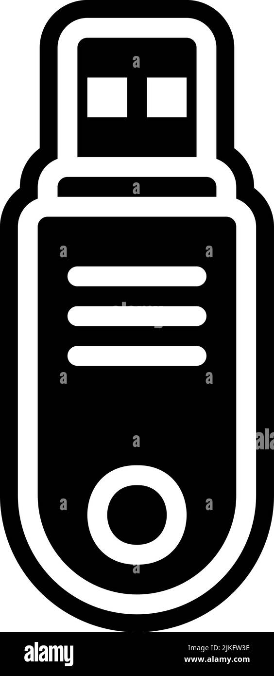 usb icon black vector illustration Stock Vector Image & Art - Alamy