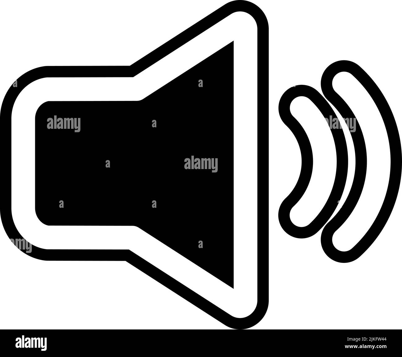 sound icon black vector illustration Stock Vector Image & Art - Alamy