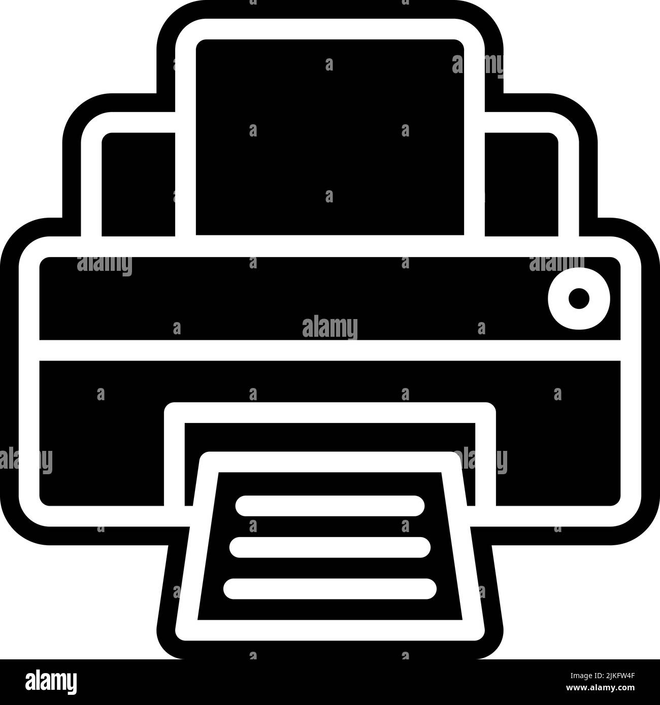 printer icon black vector illustration Stock Vector Image & Art - Alamy