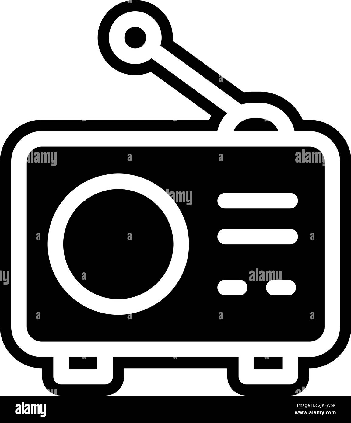 radio icon black vector illustration Stock Vector Image & Art - Alamy