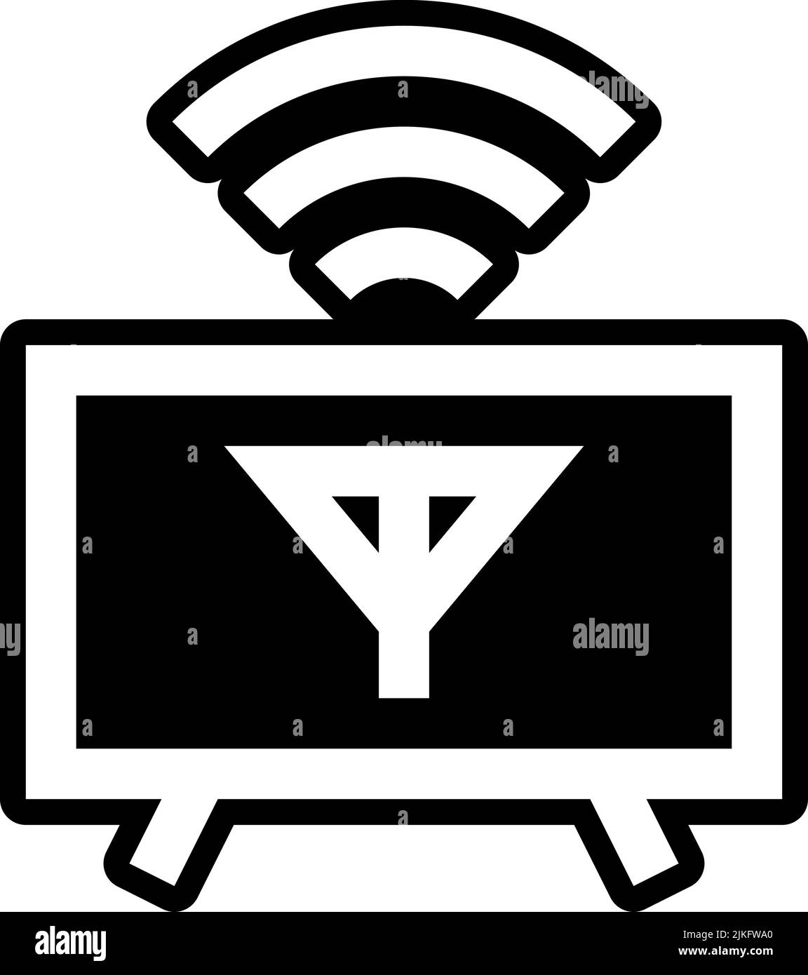 smart tv icon black vector illustration Stock Vector Image & Art - Alamy