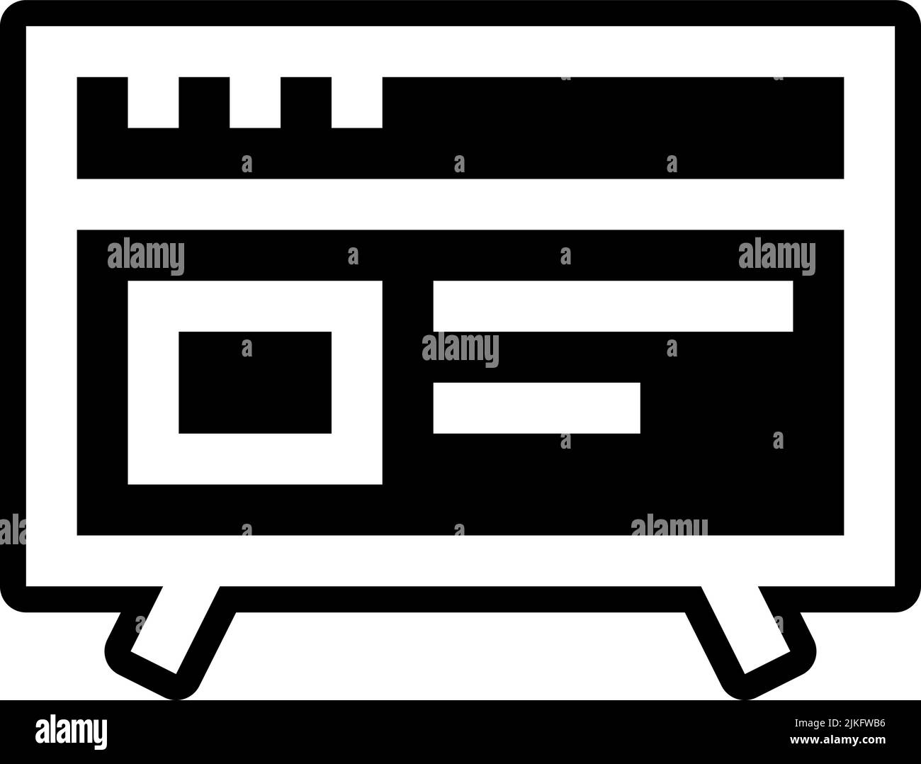 Smart tv icon Black and White Stock Photos & Images - Alamy
