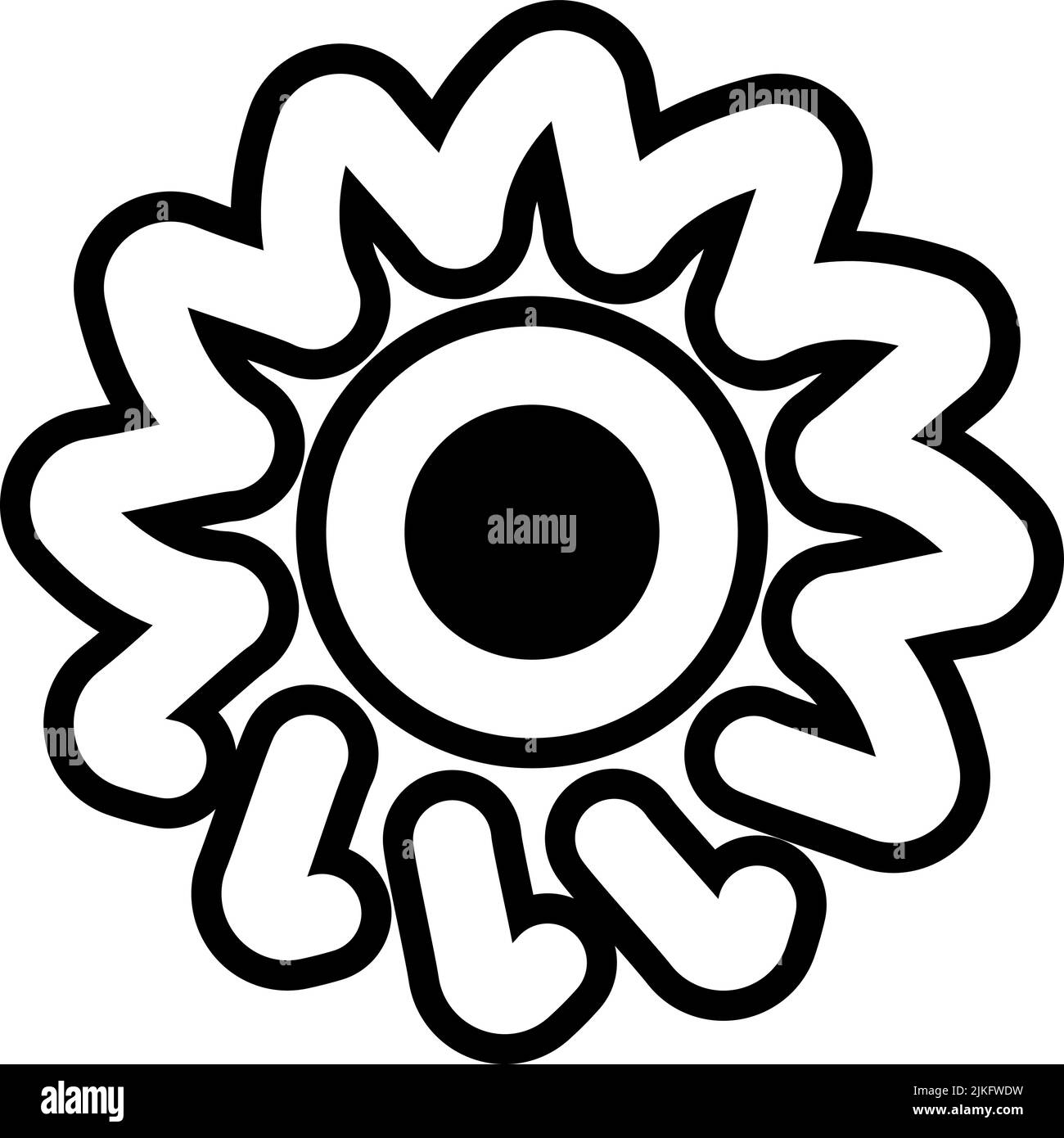 sunflower icon black vector illustration Stock Vector Image & Art - Alamy