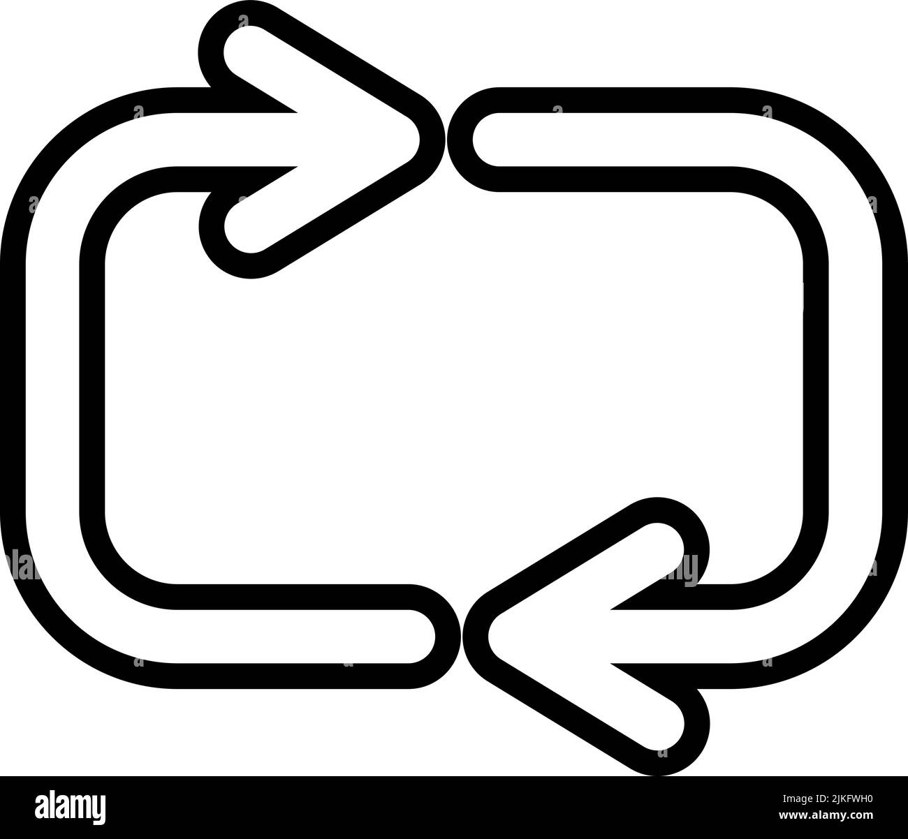 repeat icon black vector illustration Stock Vector Image & Art - Alamy