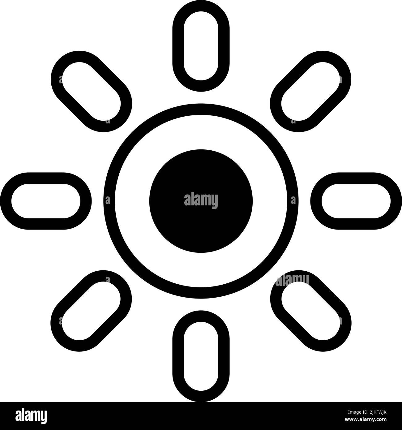 brightness icon black vector illustration Stock Vector Image & Art - Alamy