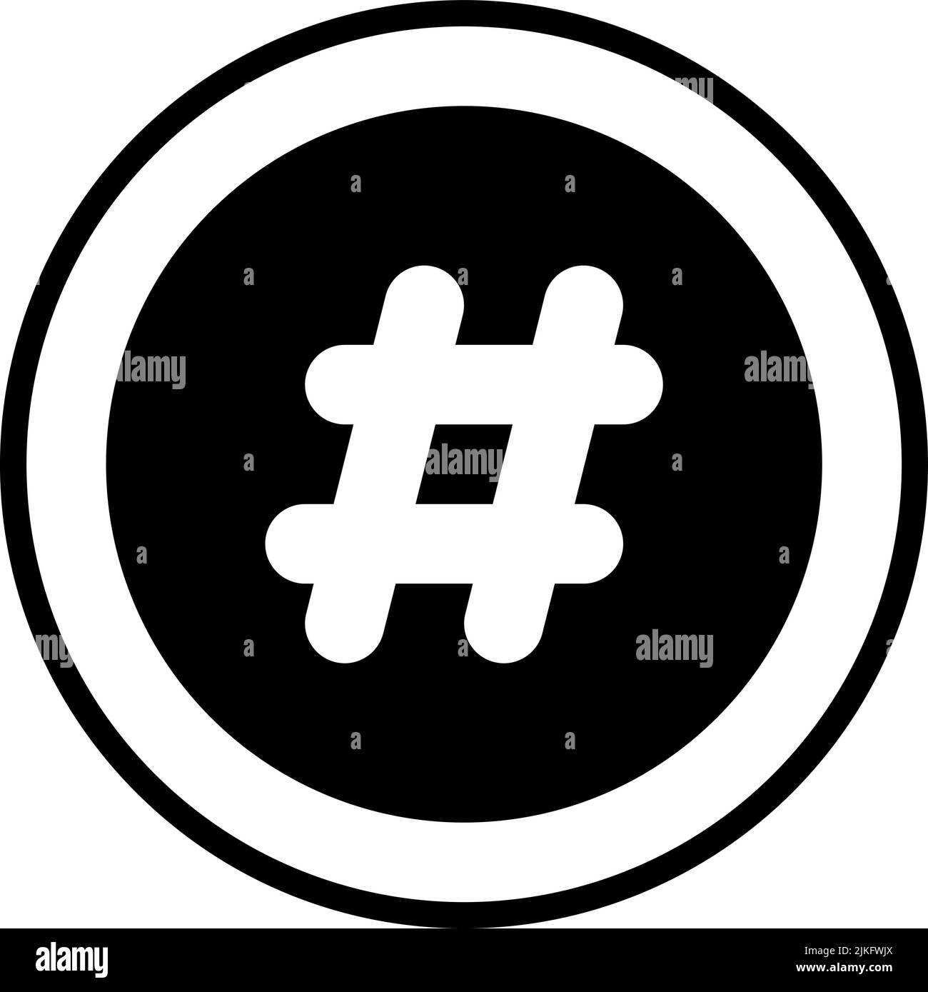 hastag icon black vector illustration Stock Vector Image & Art - Alamy
