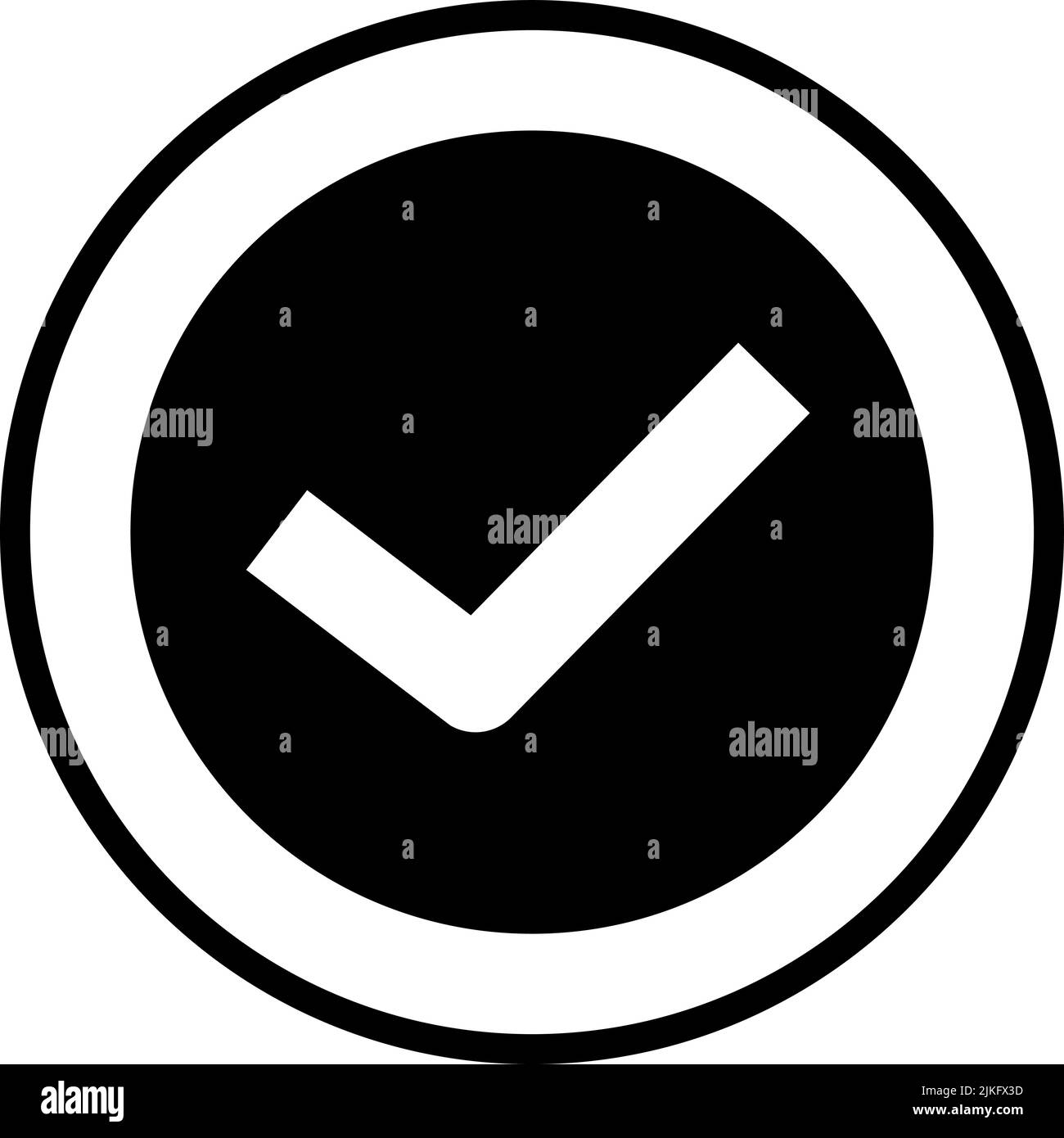 check icon black vector illustration Stock Vector Image & Art - Alamy