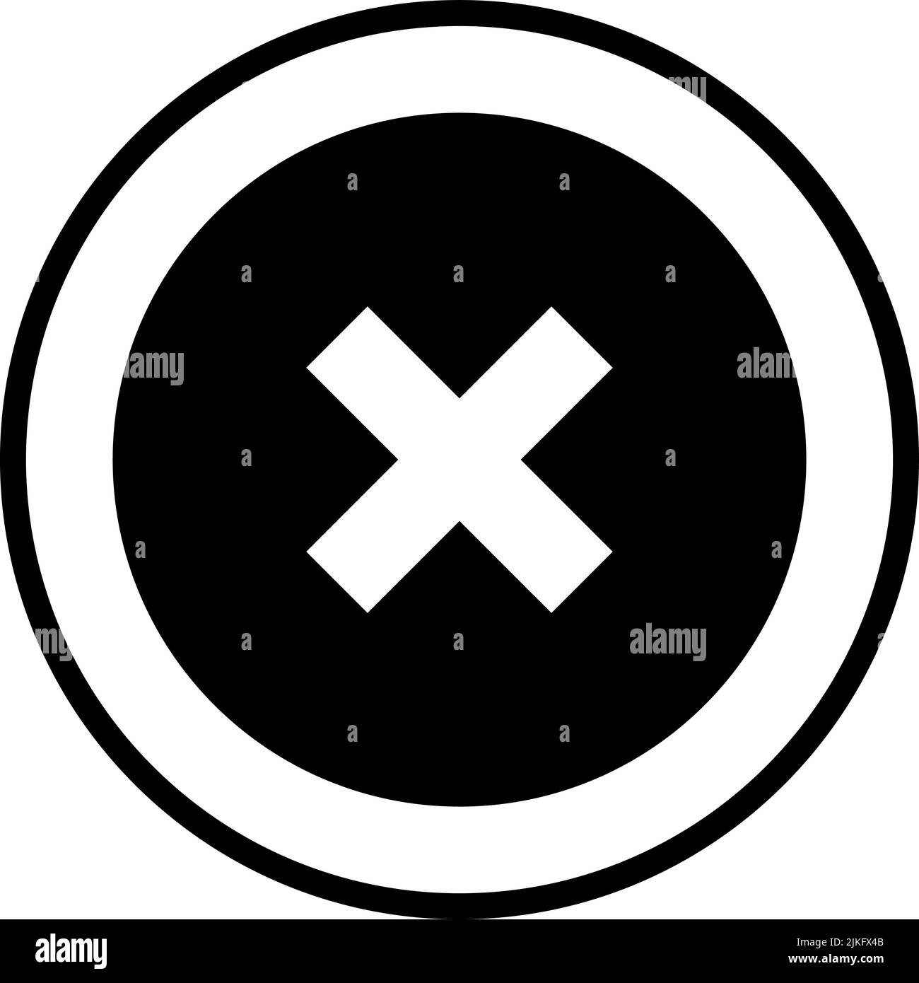 close icon black vector illustration Stock Vector Image & Art - Alamy