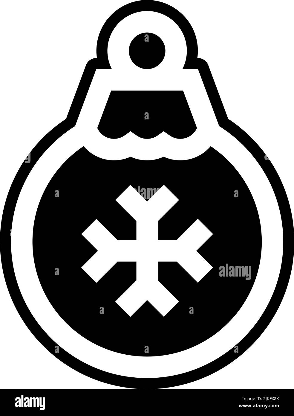 christmas ball icon black vector illustration Stock Vector Image & Art ...