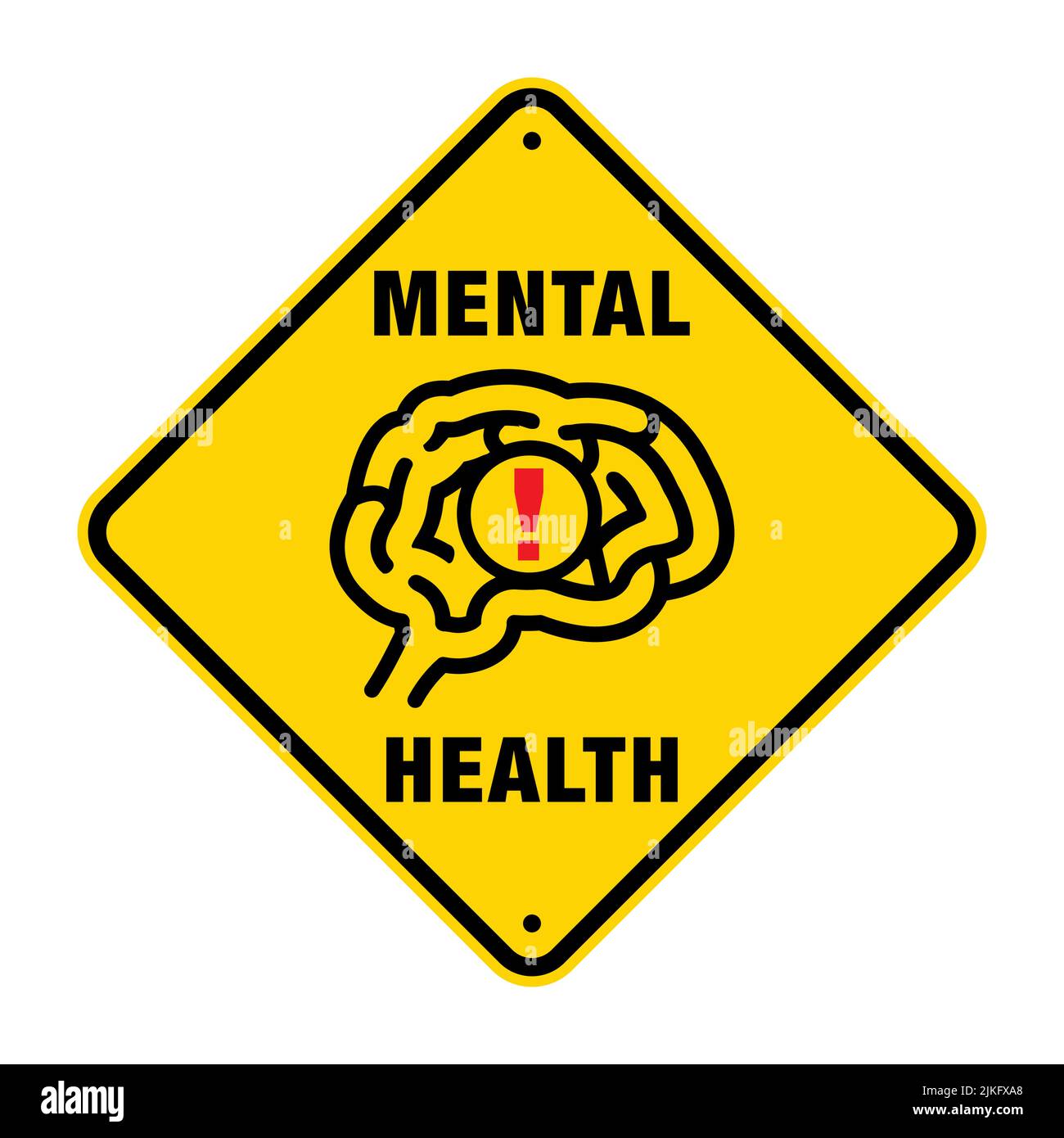 Mental health warning Stock Vector Images - Alamy