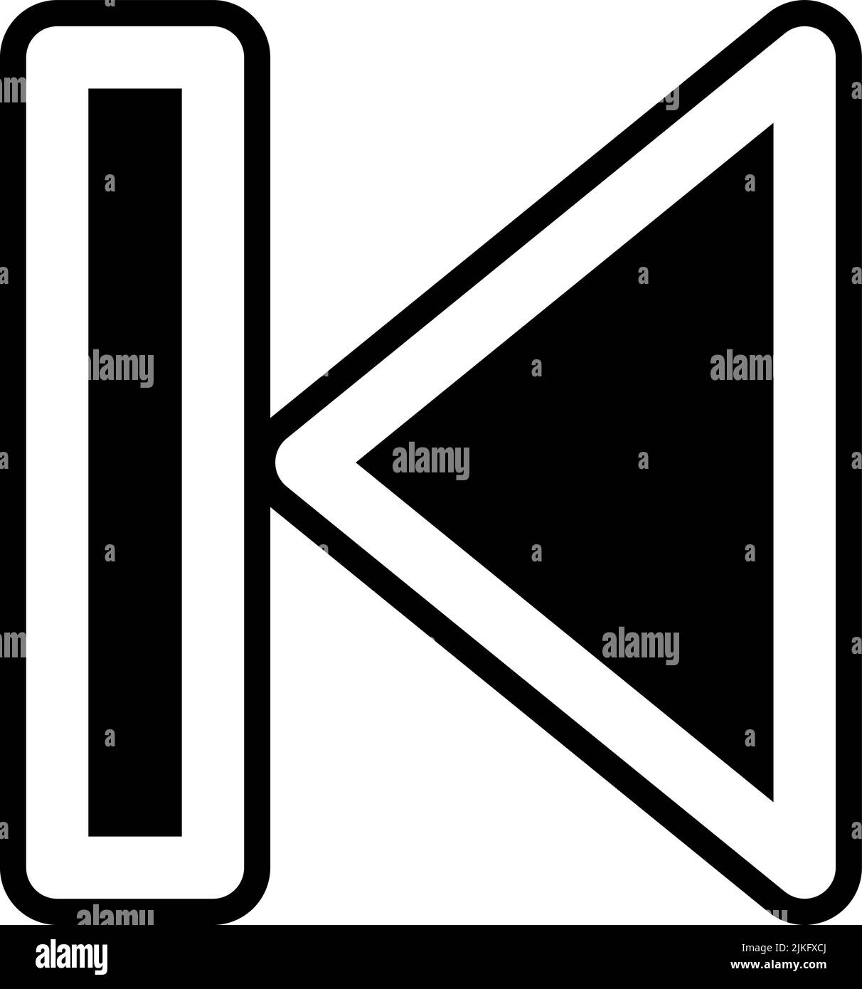 backward icon black vector illustration Stock Vector Image & Art - Alamy