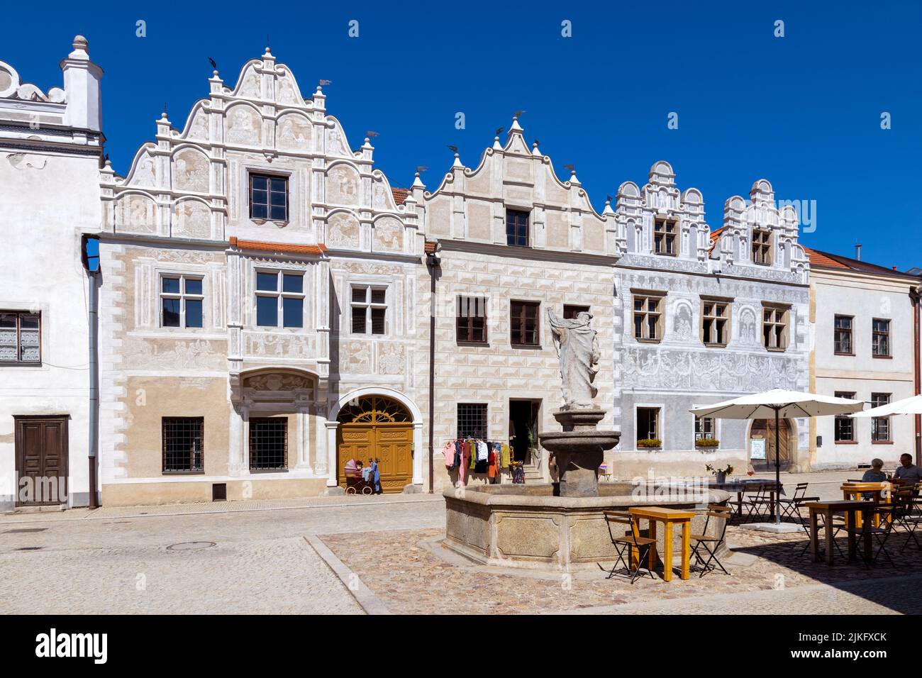 Mestska pamatkova rezervace, město Slavonice, Jižní Čechy, Ceska ...