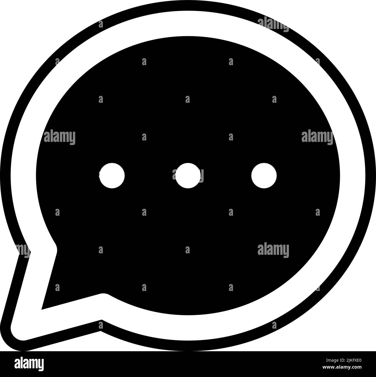 chat bubble icon black vector illustration Stock Vector Image & Art - Alamy