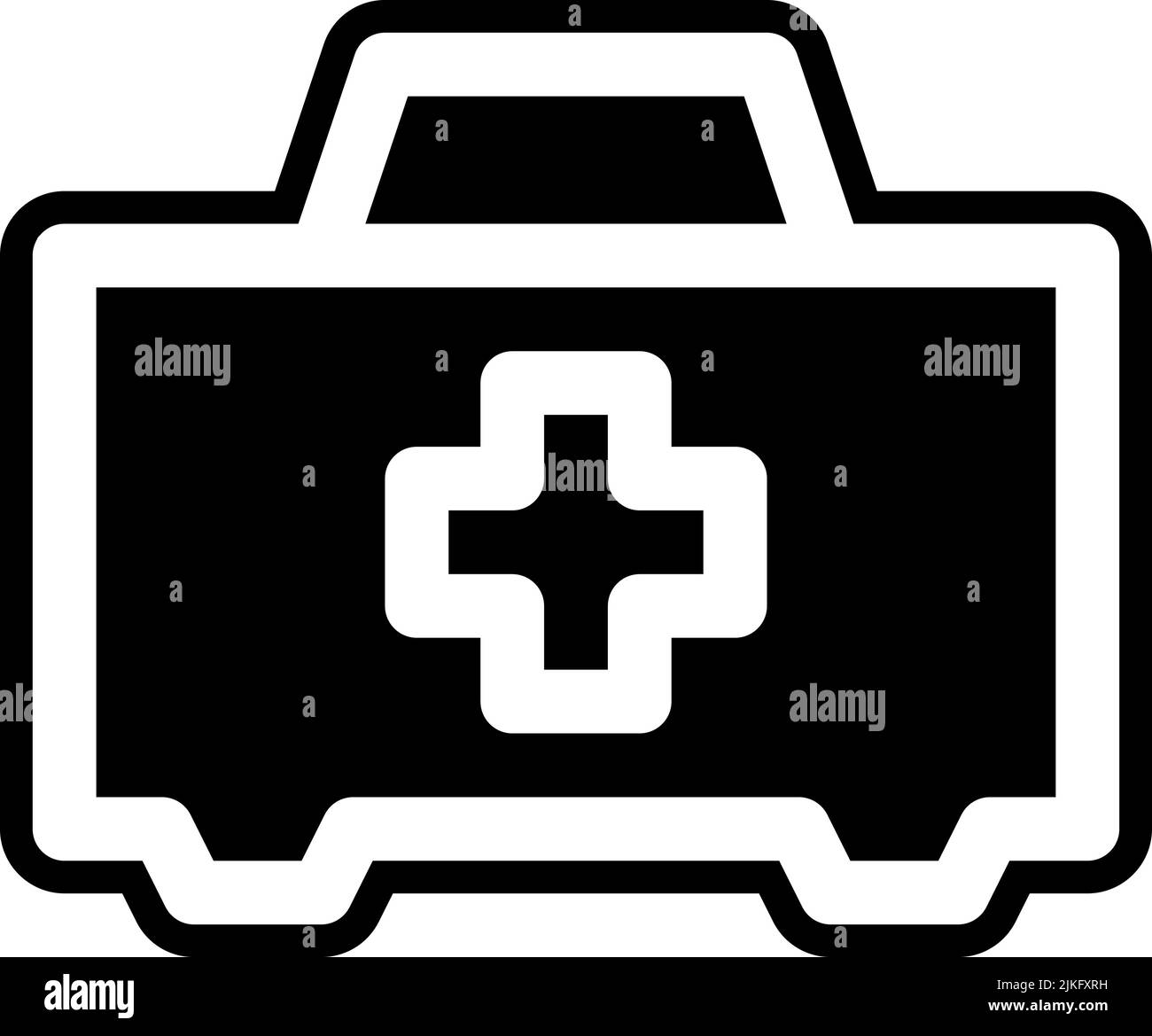 first aid kit icon black vector illustration Stock Vector Image & Art ...