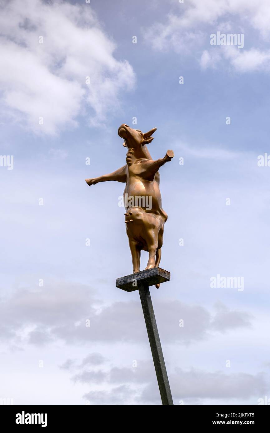 "Free as a Cow" sculpture, by Ron Roozen, installed as part of the 2010 ...