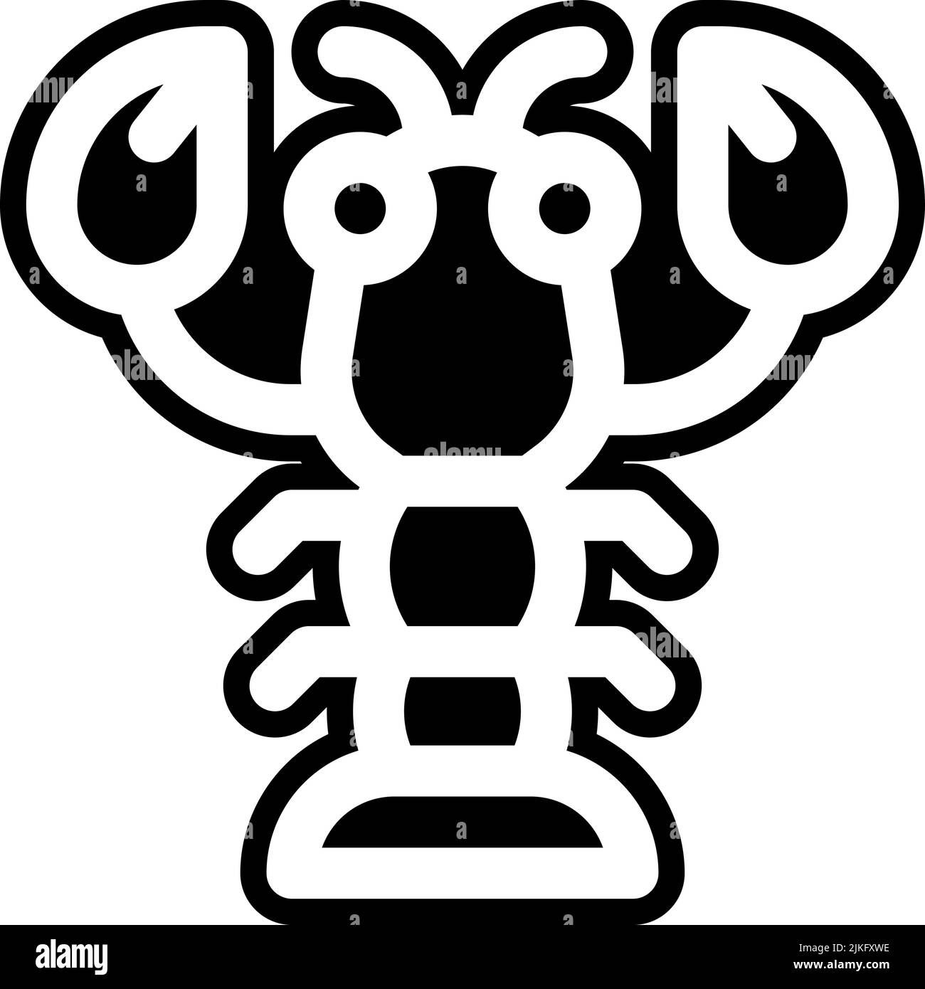 lobster icon black vector illustration Stock Vector Image & Art - Alamy
