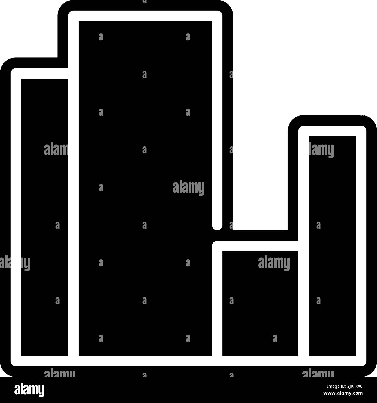 bar chart icon black vector illustration Stock Vector Image & Art - Alamy