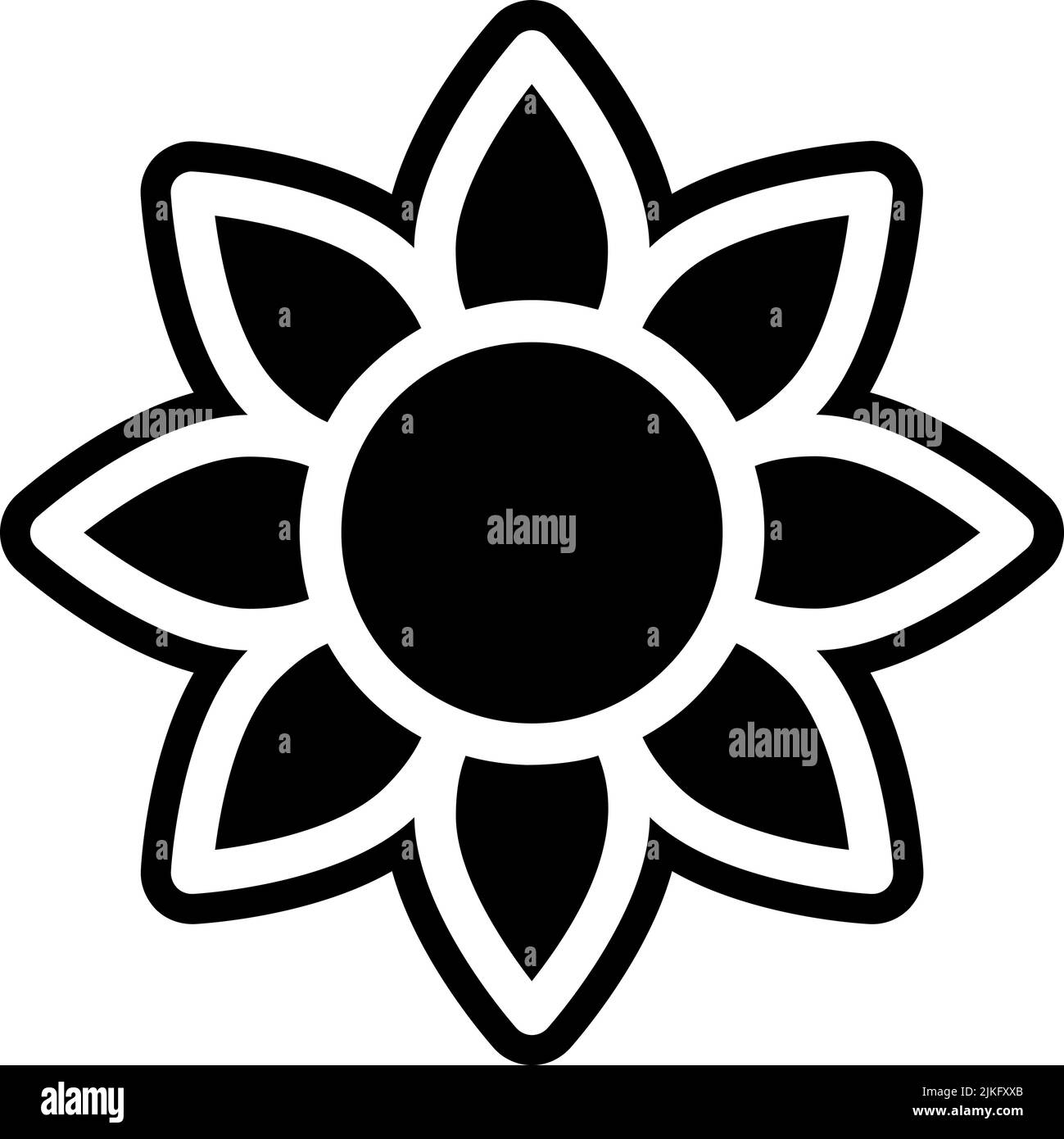 sunflower icon black vector illustration Stock Vector Image & Art - Alamy
