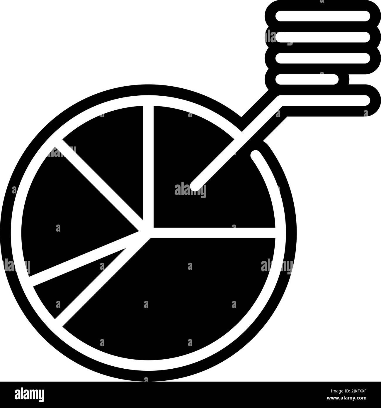 pie chart icon black vector illustration Stock Vector Image & Art - Alamy