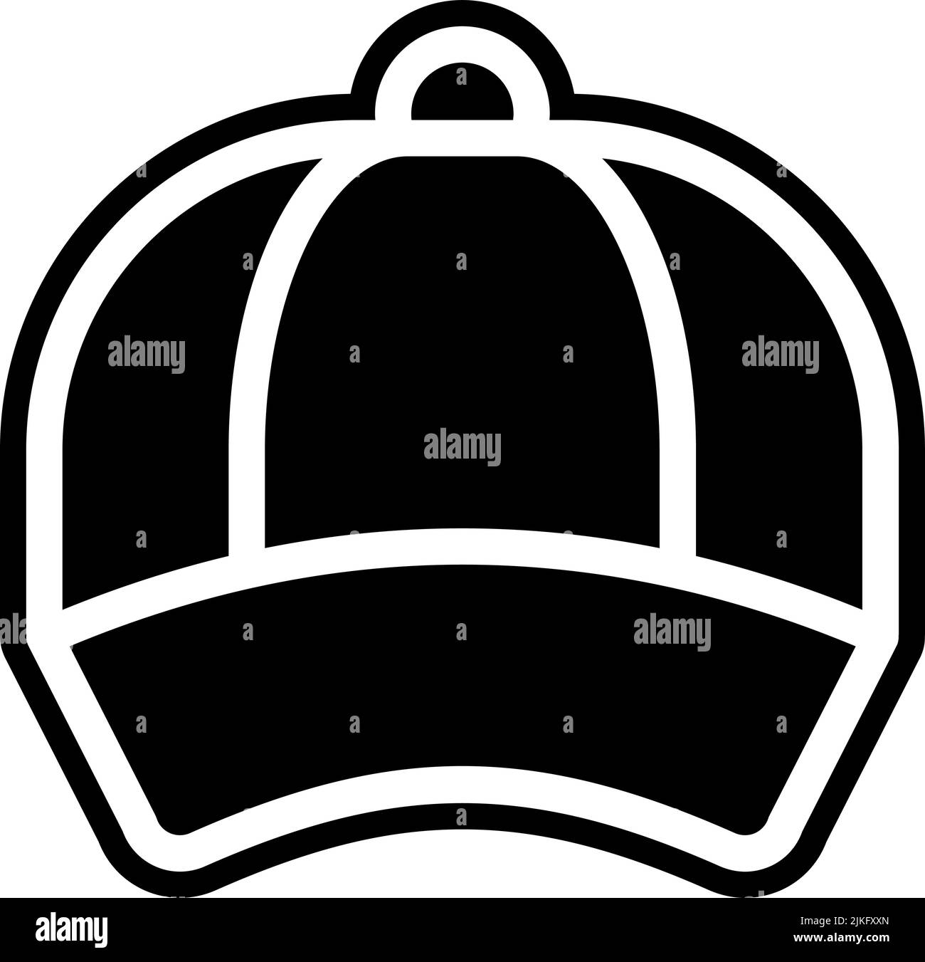 baseball cap icon black vector illustration Stock Vector Image & Art ...