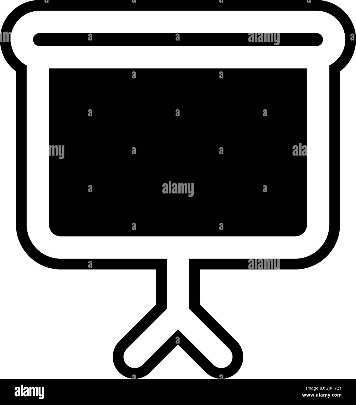 projector screen icon black vector illustration Stock Vector Image ...