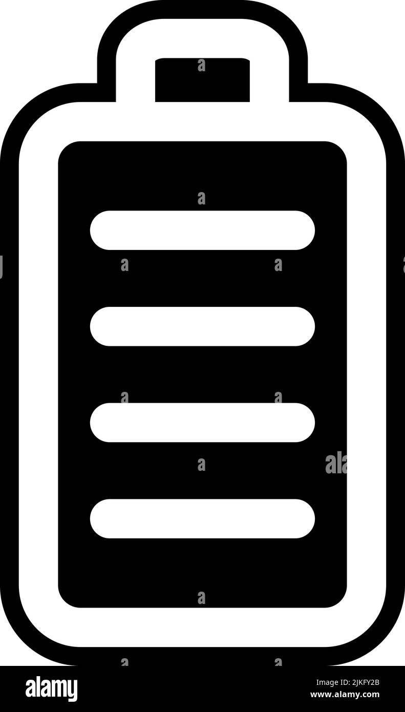 battery icon black vector illustration Stock Vector Image & Art - Alamy