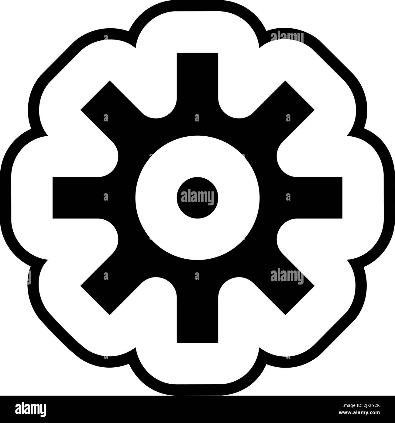 setting icon black vector illustration Stock Vector Image & Art - Alamy