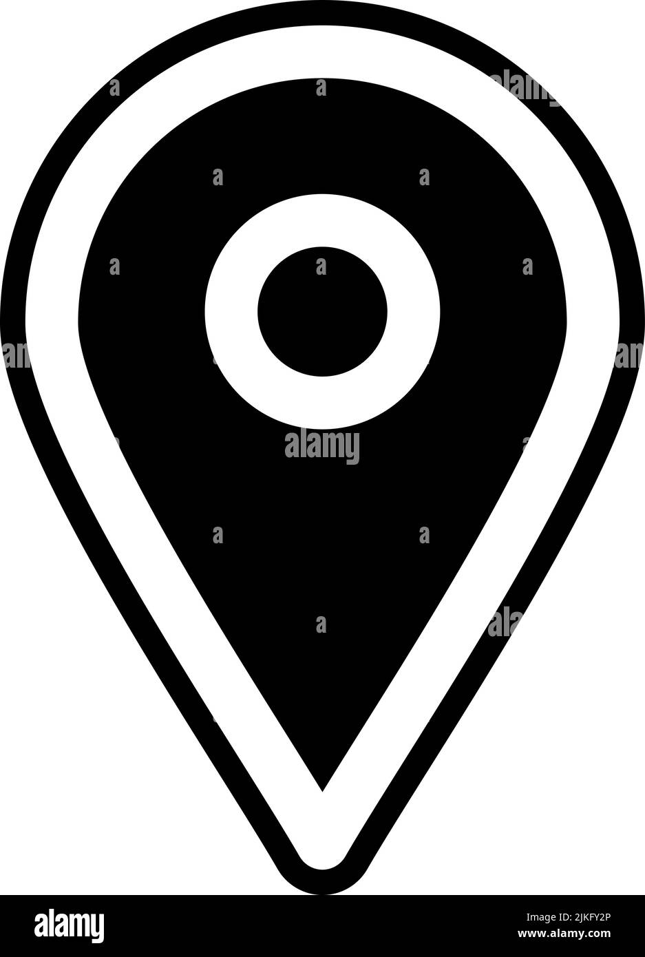 pin icon black vector illustration Stock Vector Image & Art - Alamy