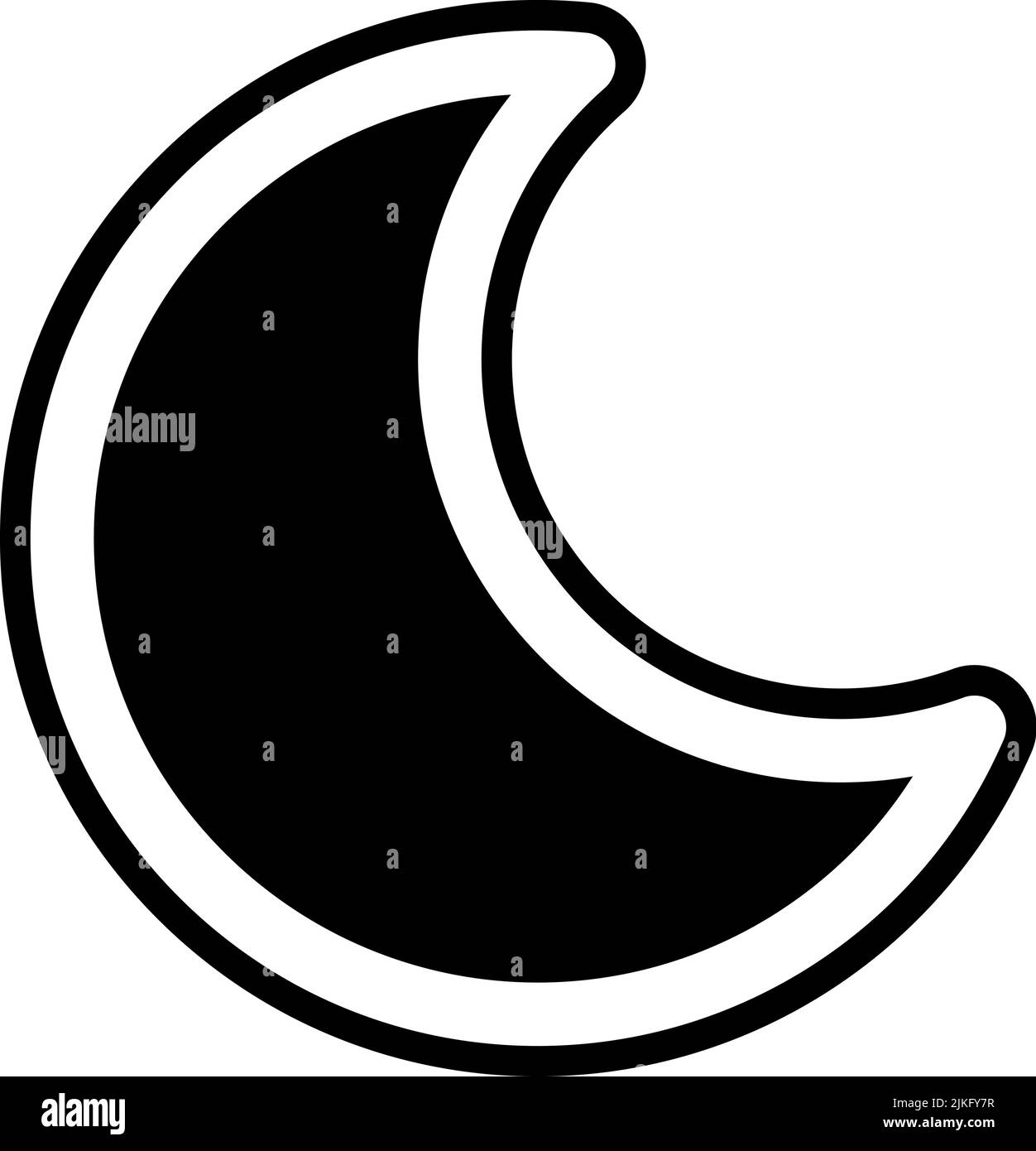 moon icon black vector illustration Stock Vector Image & Art - Alamy