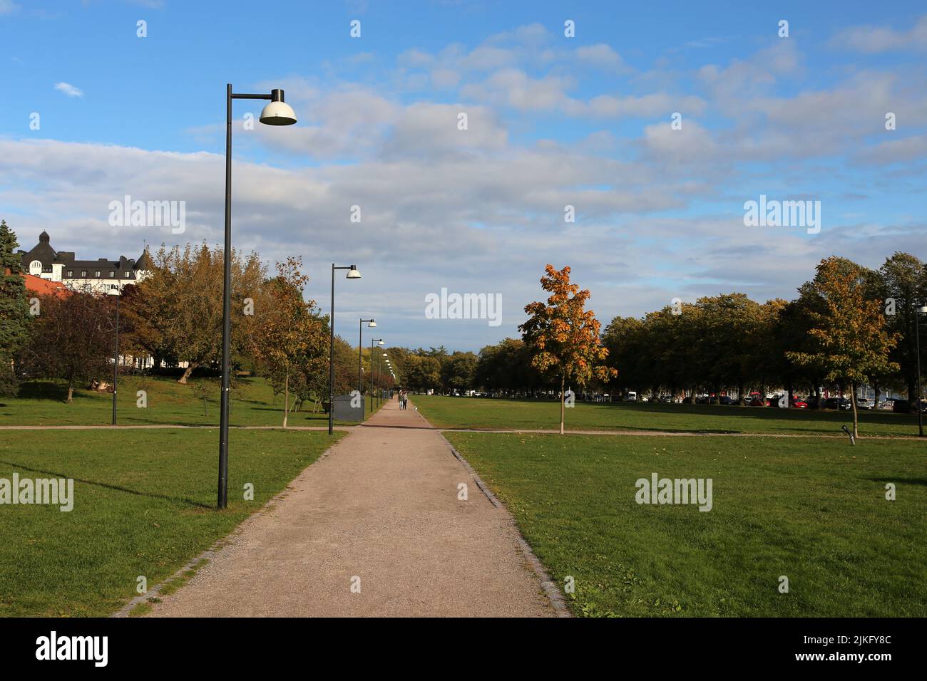 Fall season in Meripuisto park, Eira, Helsinki, Finland, September 2019 ...