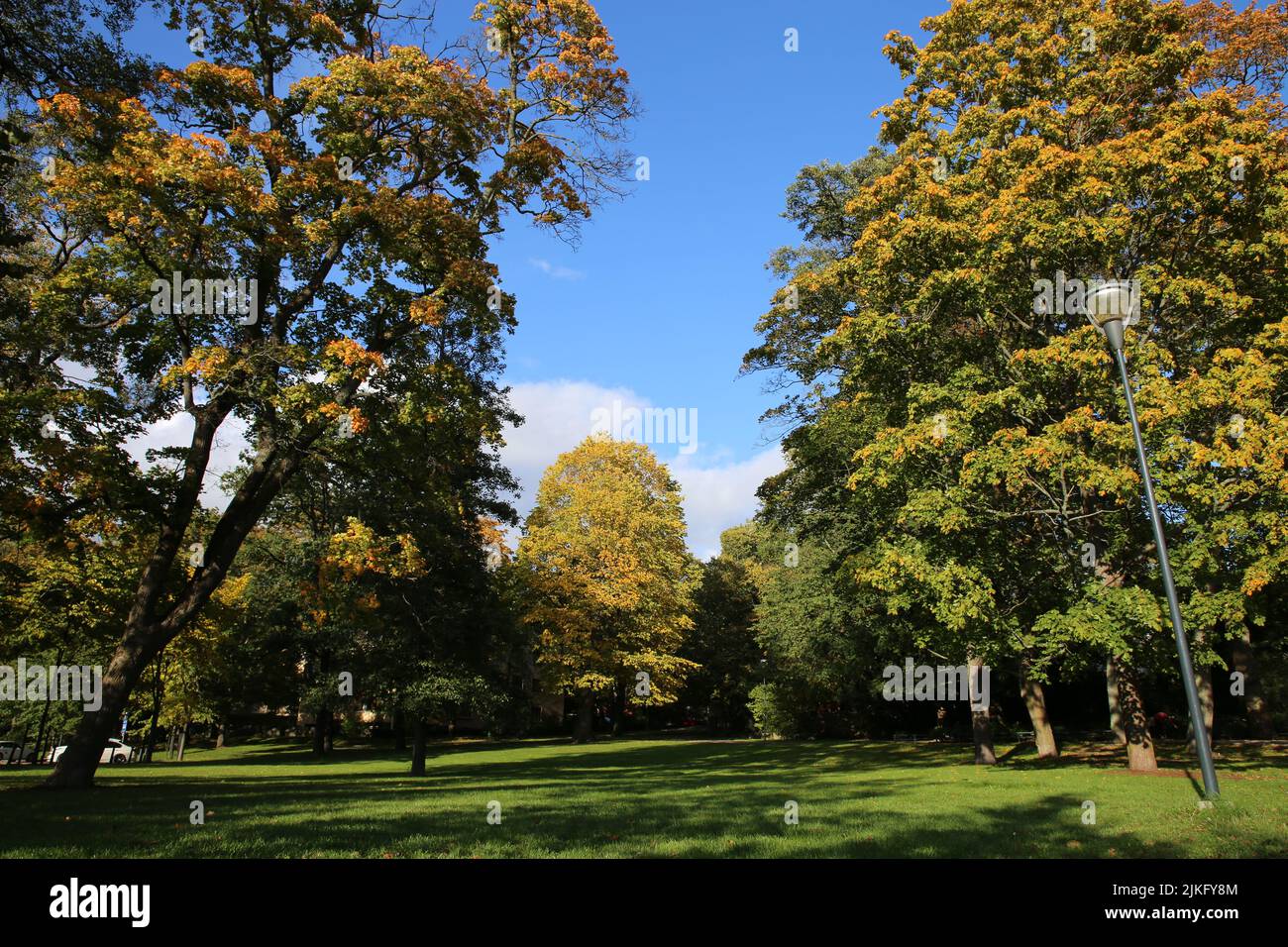 City nature and architecture in Helsinki, Finland, September 2019 ...