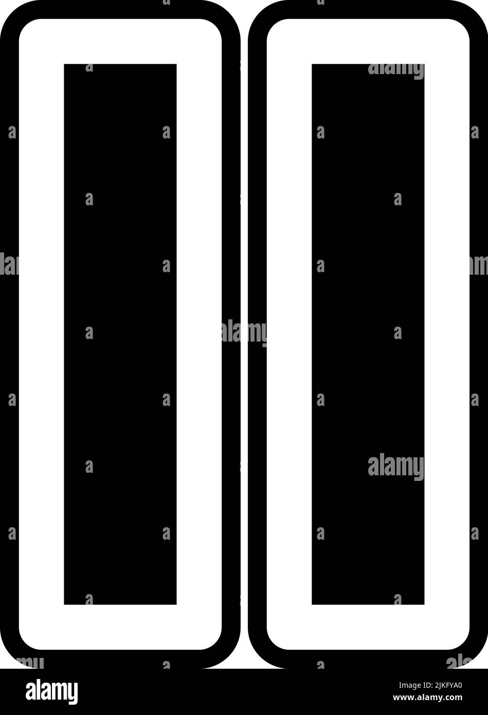 pause icon black vector illustration Stock Vector Image & Art - Alamy