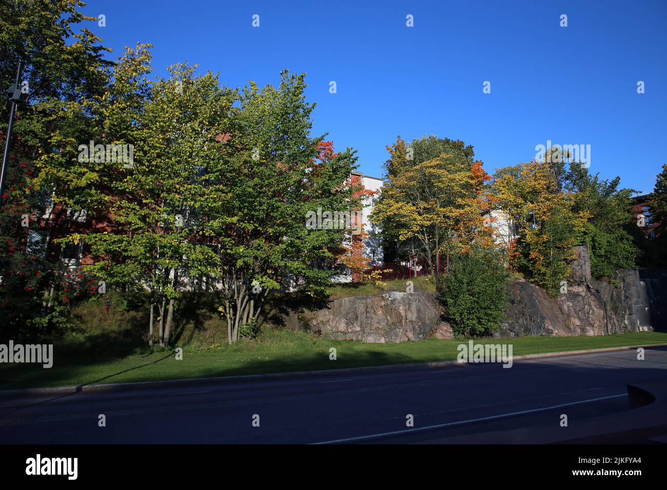 City nature and architecture in Helsinki, Finland, September 2019 ...