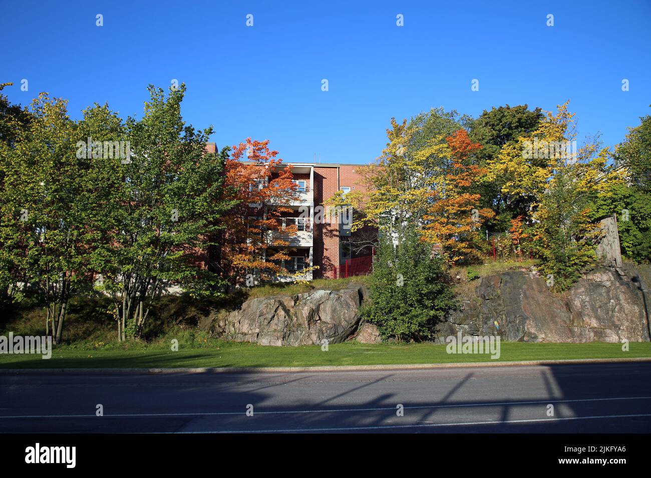 City nature and architecture in Helsinki, Finland, September 2019 ...