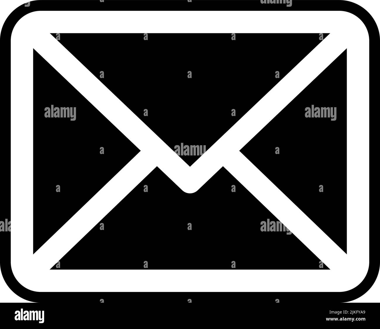 email icon black vector illustration Stock Vector Image & Art - Alamy