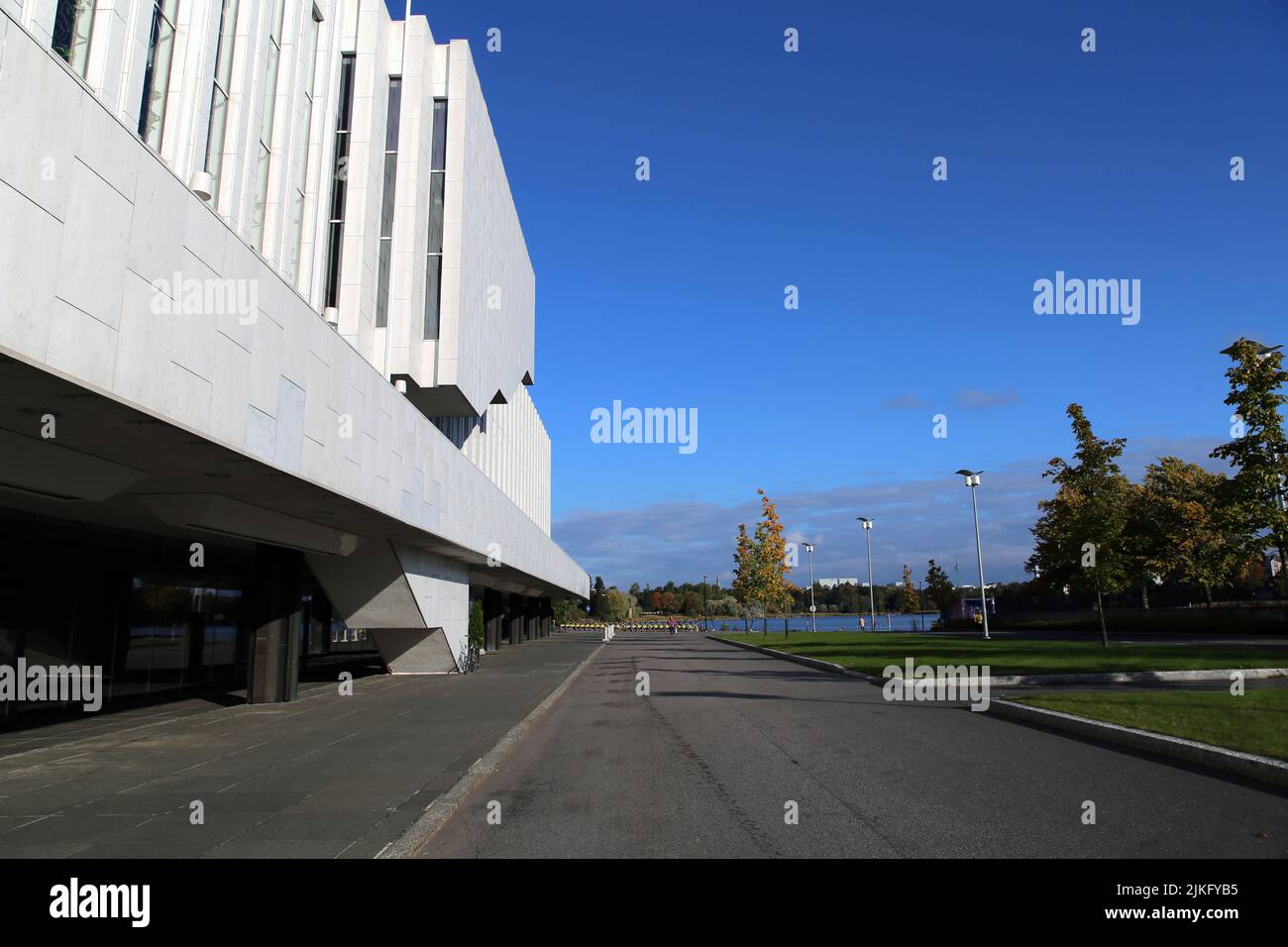 The Finlandia Hall (Finlandiatalo) in fall season. This is a congress ...