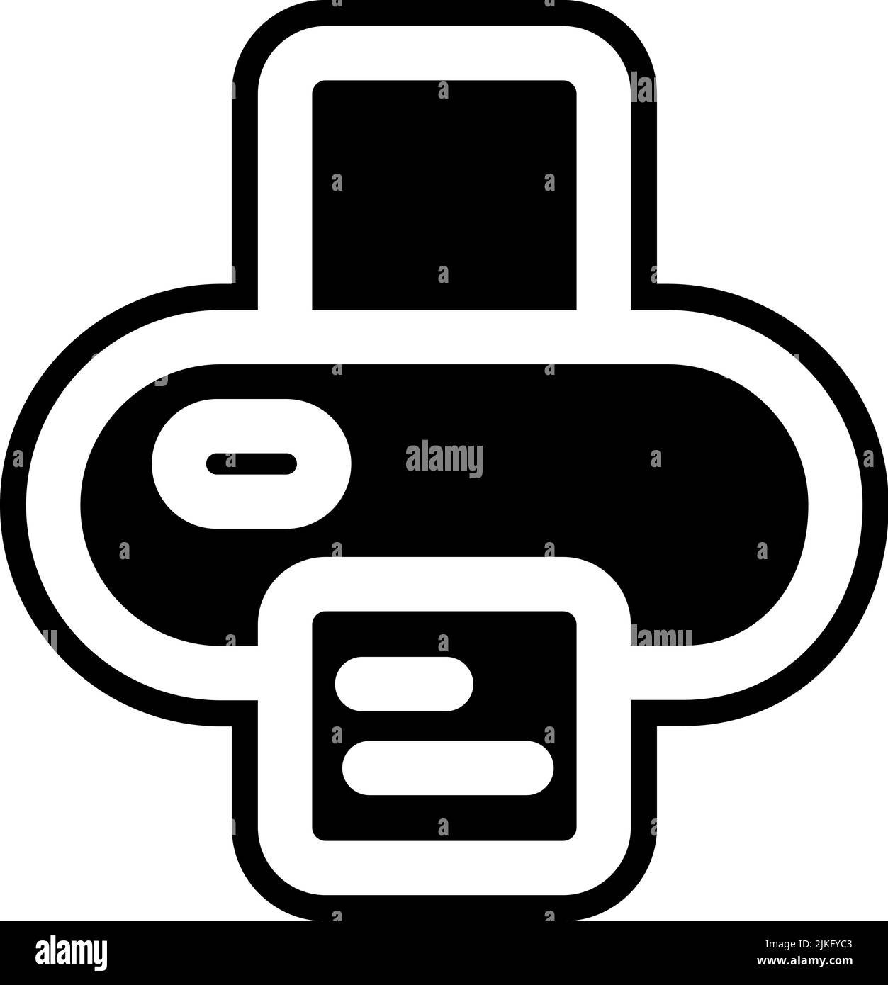 printer icon black vector illustration Stock Vector Image & Art - Alamy