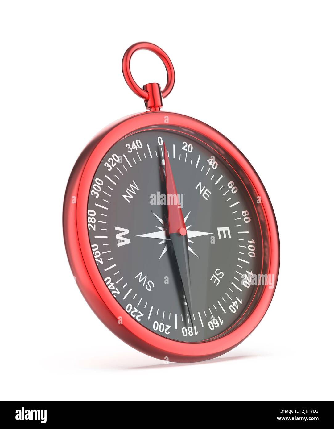 Red compass on white background Stock Photo - Alamy