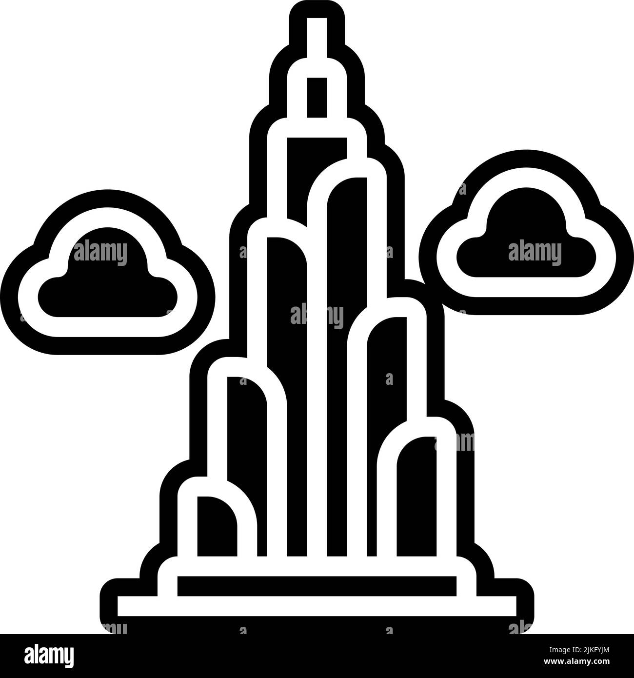 skyscraper icon black vector illustration Stock Vector Image & Art - Alamy