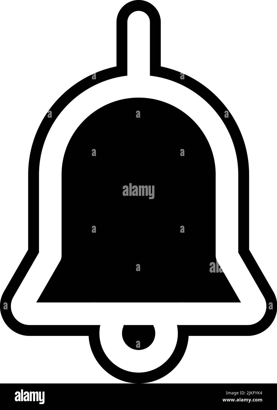 notification icon black vector illustration Stock Vector Image & Art ...