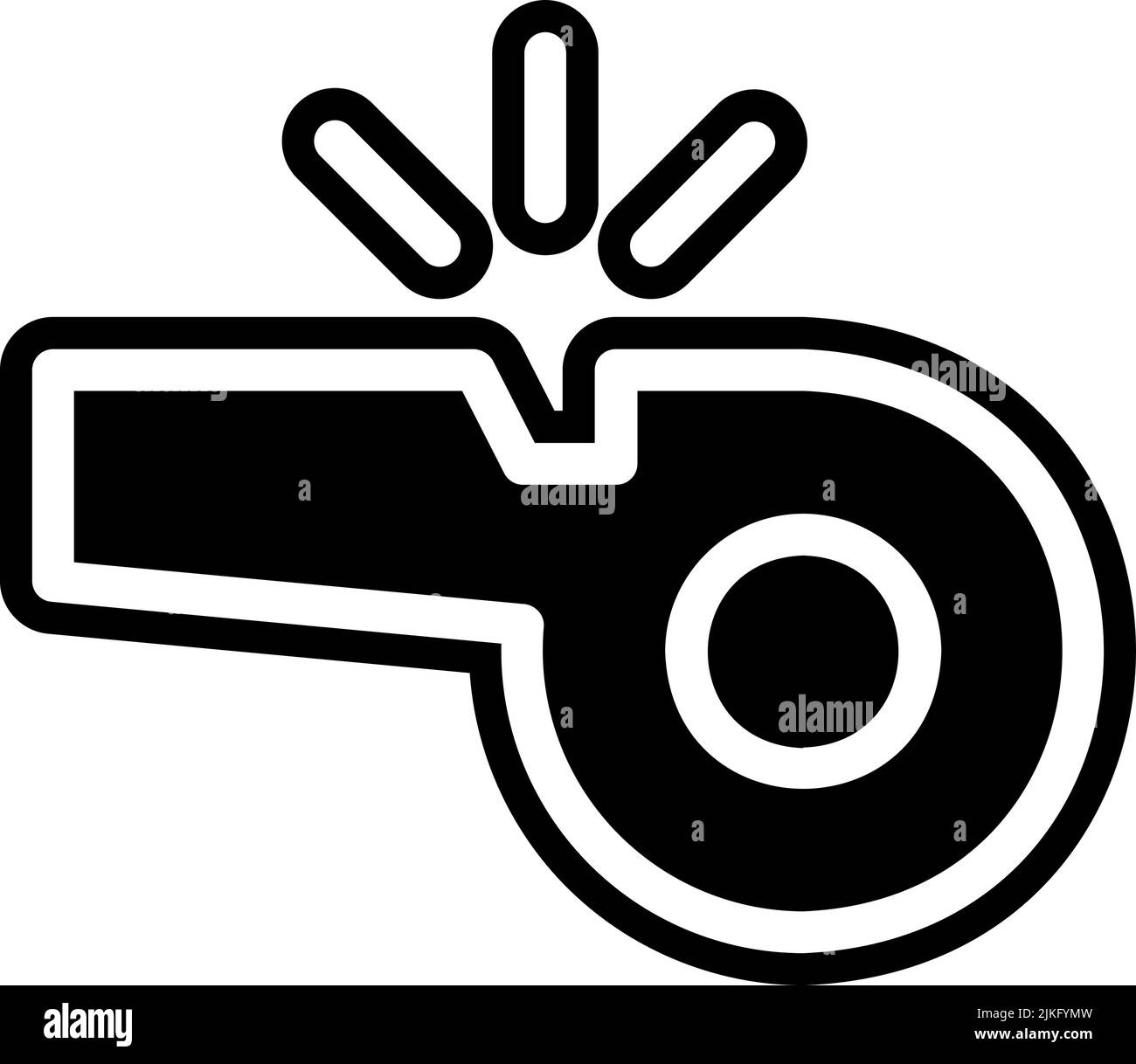 whistle icon black vector illustration Stock Vector Image & Art - Alamy
