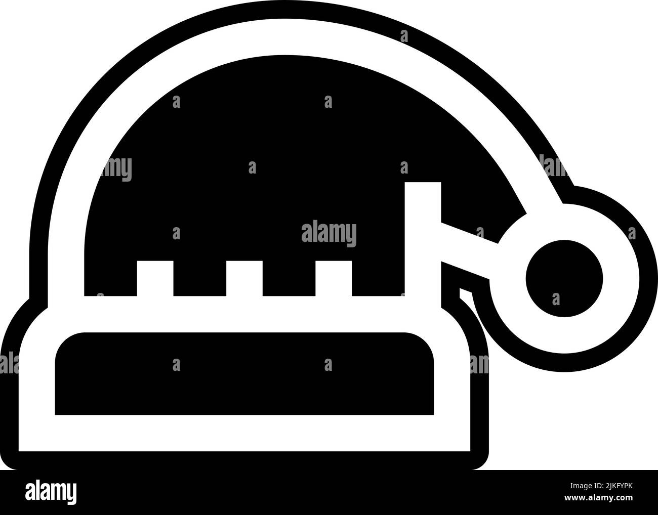 santa hat icon black vector illustration Stock Vector Image & Art - Alamy