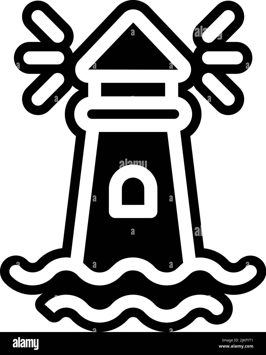 lighthouse icon black vector illustration Stock Vector Image & Art - Alamy