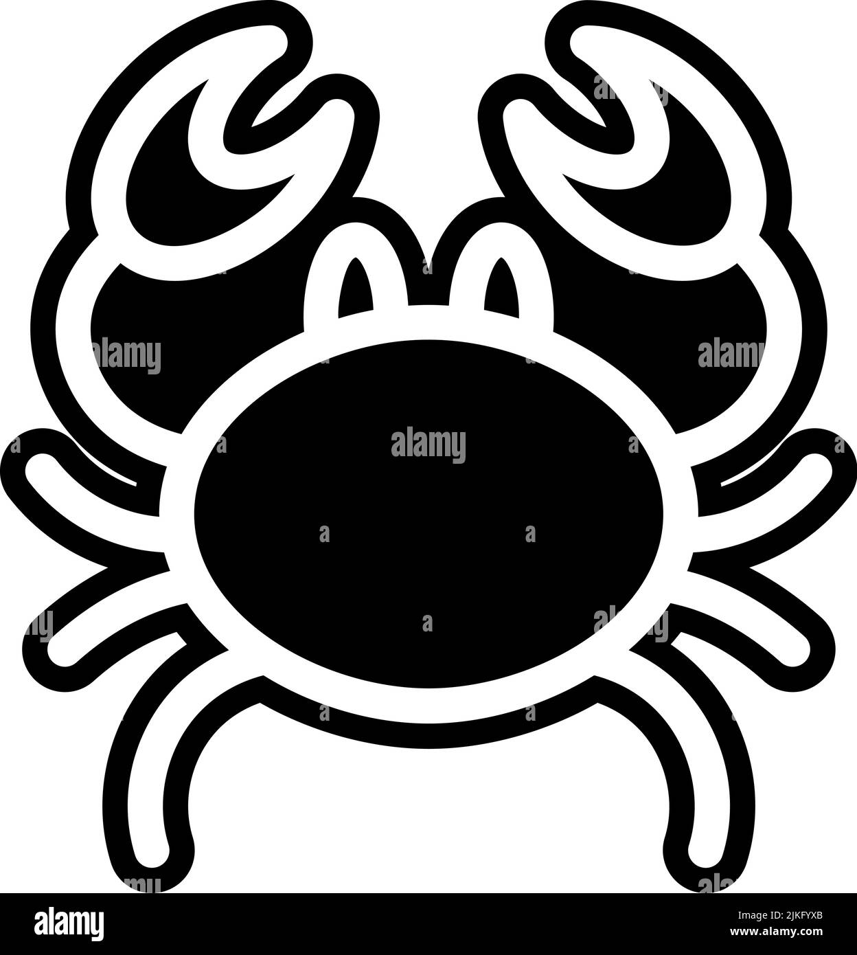 crab icon black vector illustration Stock Vector Image & Art - Alamy