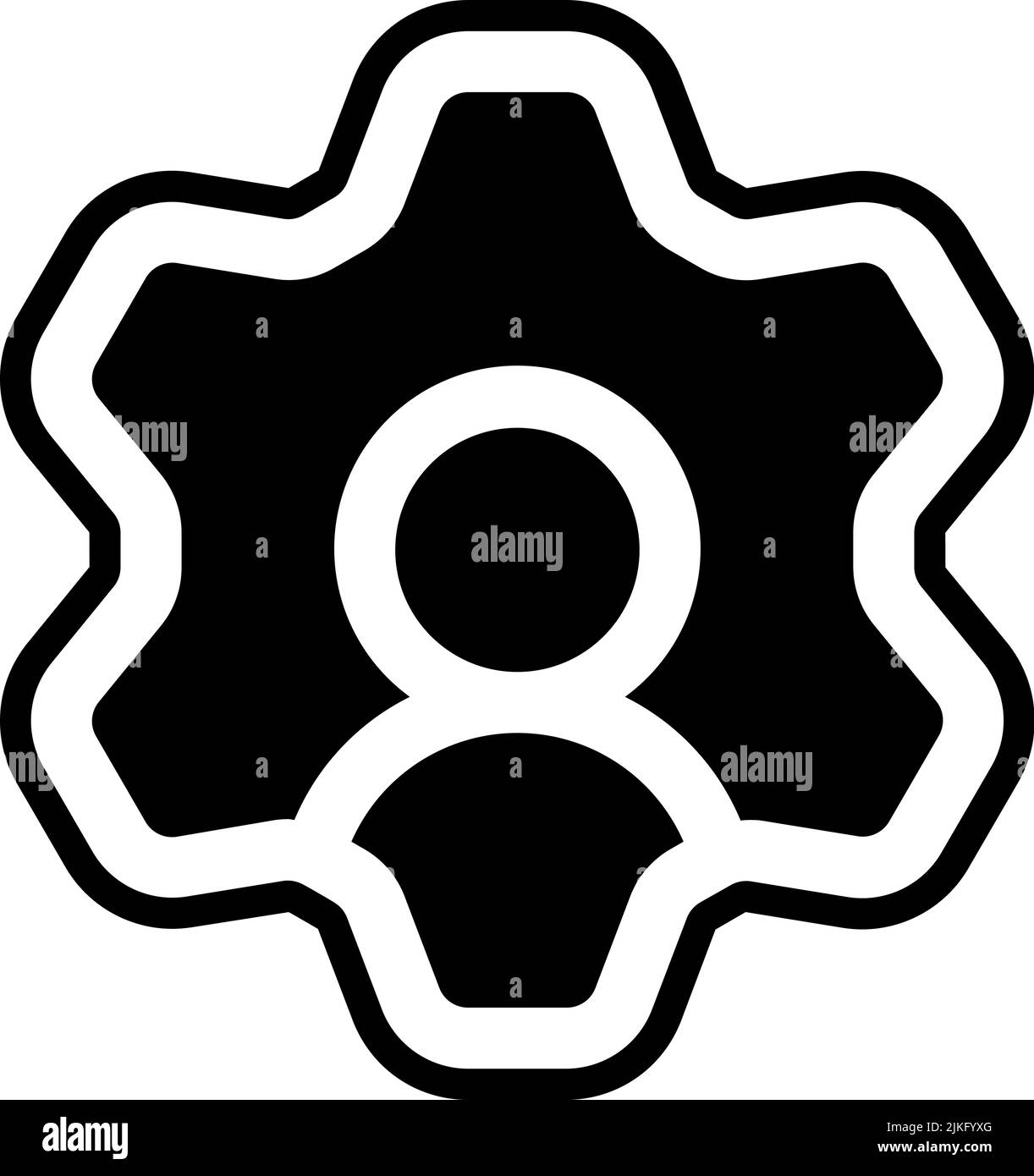 gear icon black vector illustration Stock Vector Image & Art - Alamy