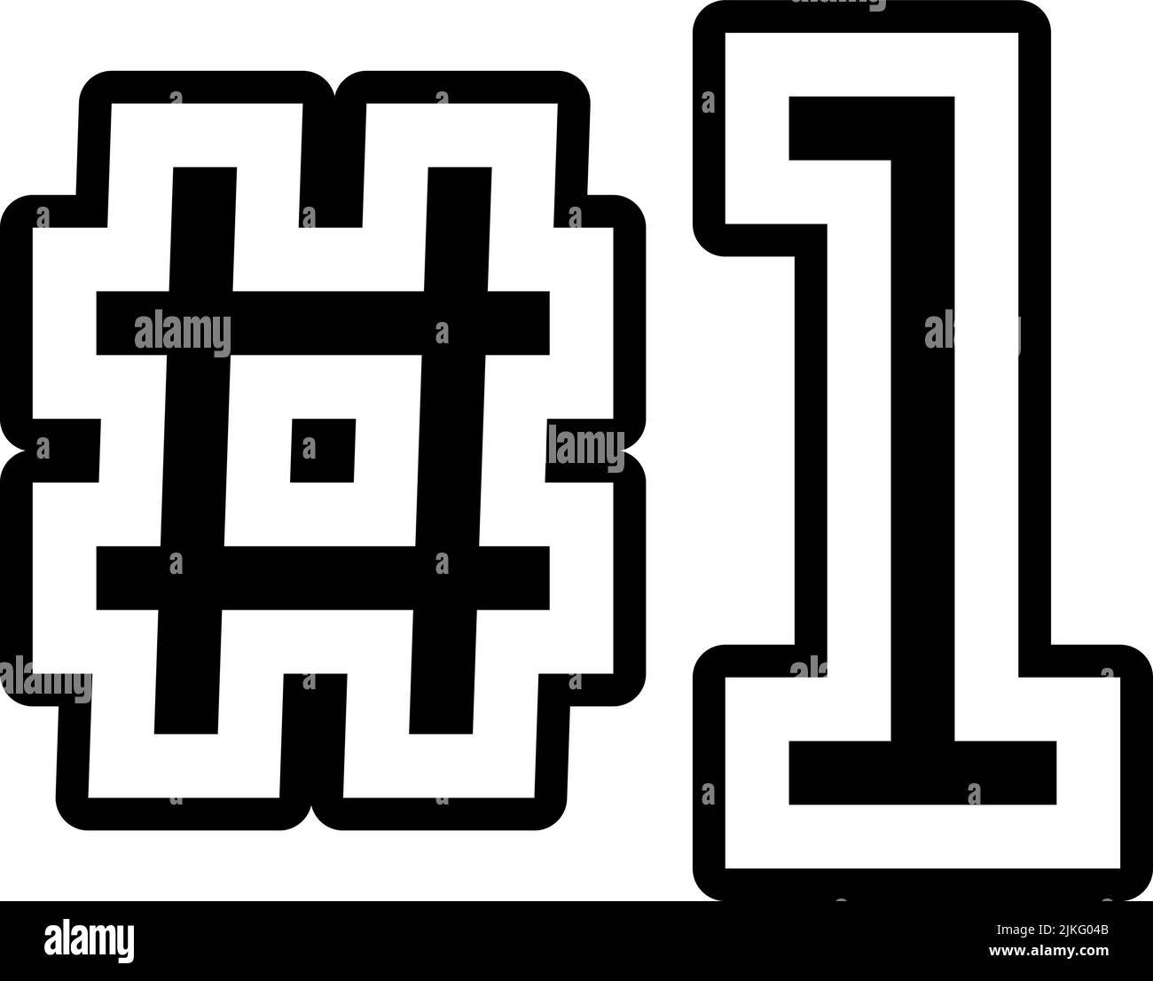 number icon black vector illustration Stock Vector Image & Art - Alamy